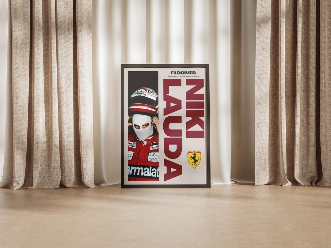 Niki Lauda F1 Legend Digital Poster - Wall Art - Racing Driver Poster ...