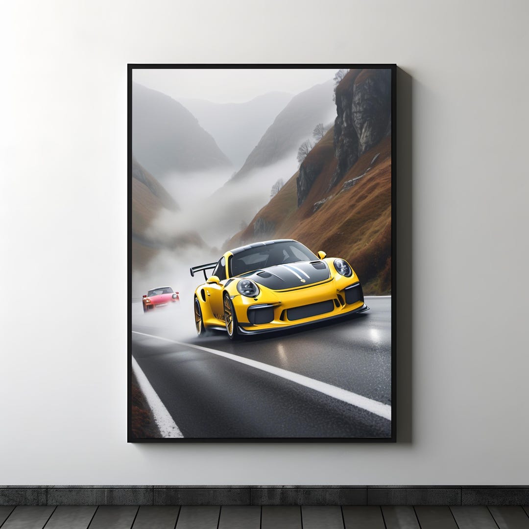 Porsche 911 GT3 RS Digital Poster | 911 GT3 RS | Sport Car Poster ...