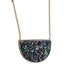 Paua Shell Half Moon Pendant Necklace: Iridescent Resin Jewelry - Etsy