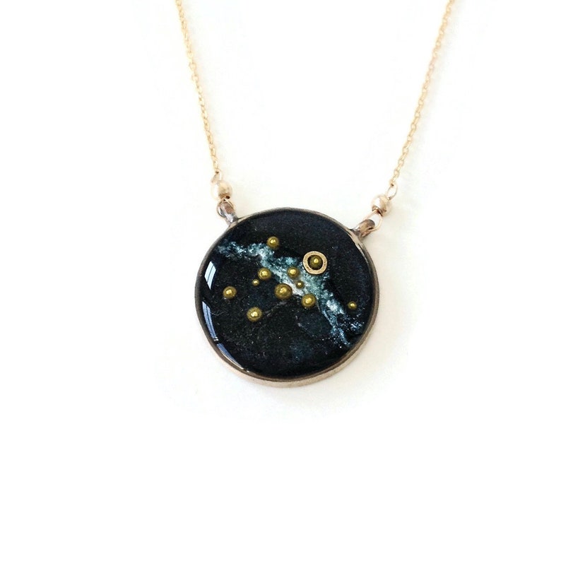 Custom Solar System Necklace | Personalized Galaxy Necklace - Etsy