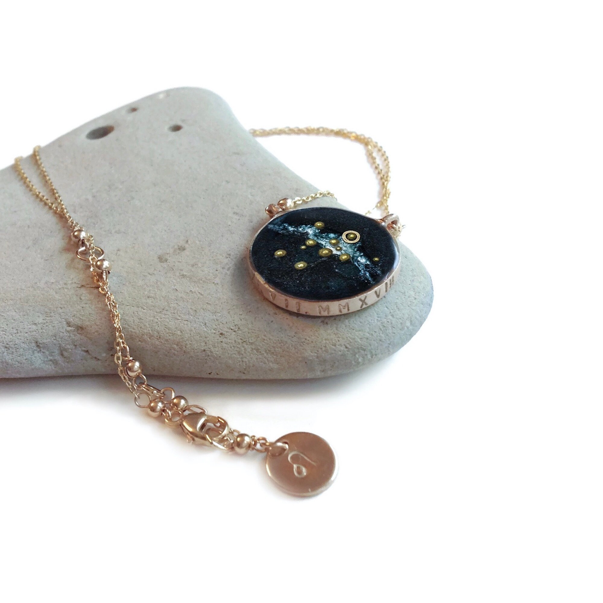 Custom Solar System Necklace | Personalized Galaxy Necklace - Etsy