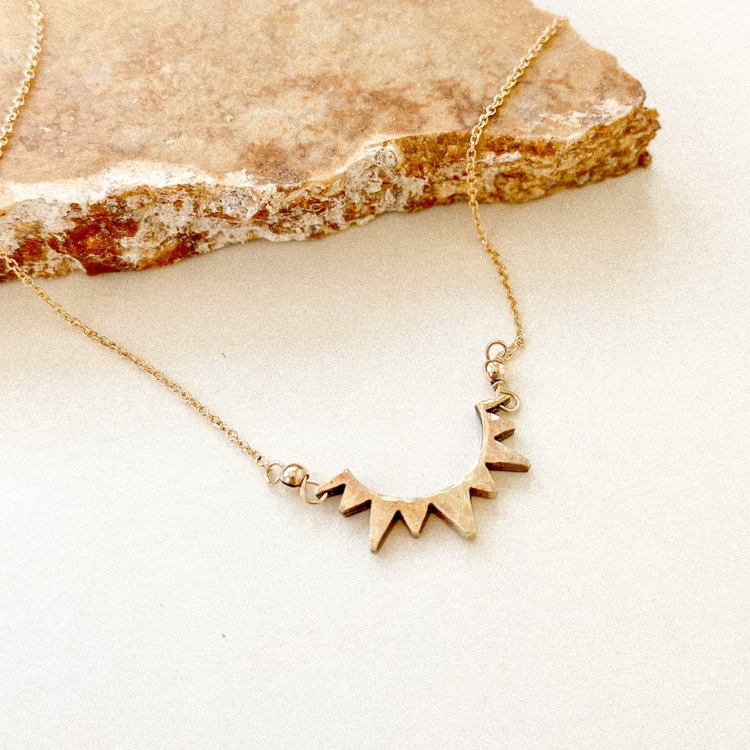 Aztec Half Sun Necklace - Etsy