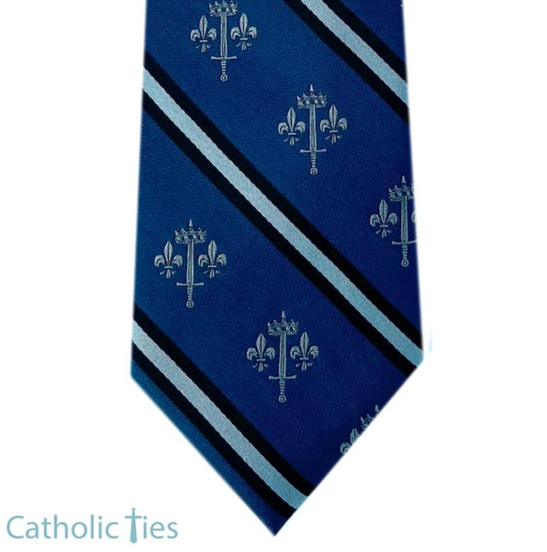 The Saint Joan of Arc, Coat of Arms Tie Catholic Ties - Etsy