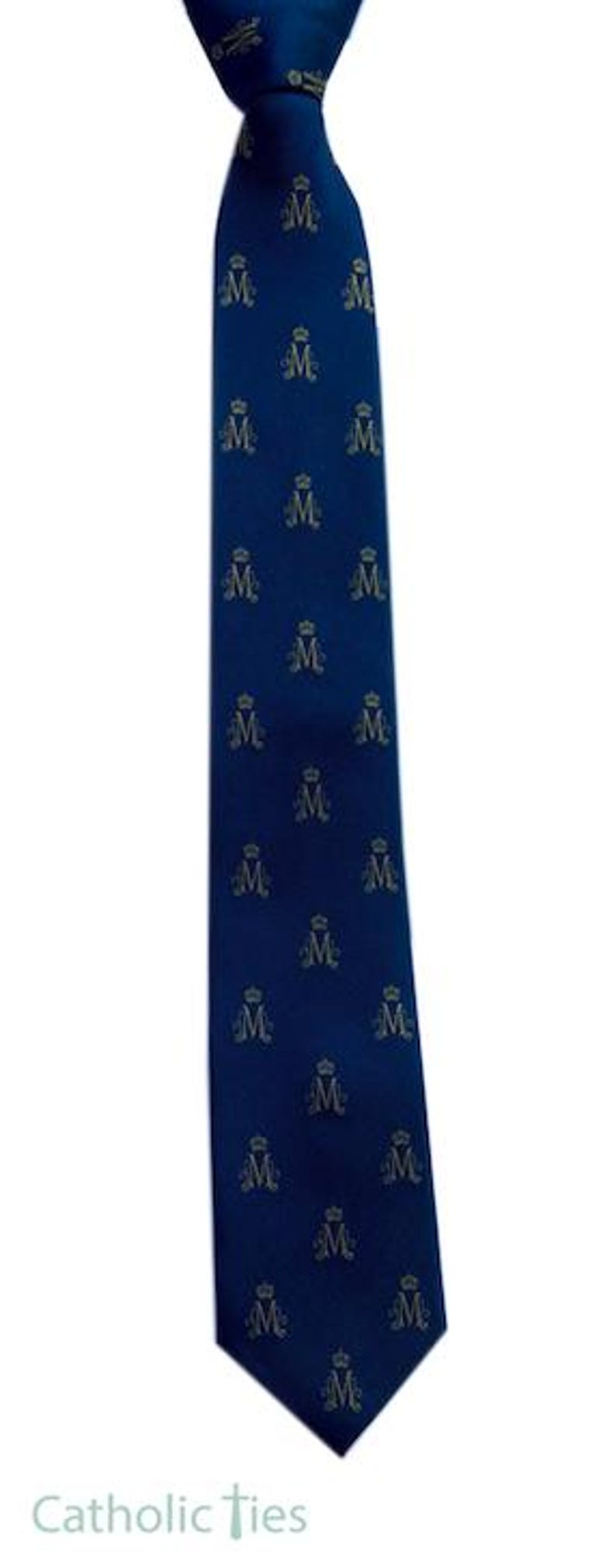 The Marian Tie, Handcrafted Silk Jacquard Catholic Tie - Etsy