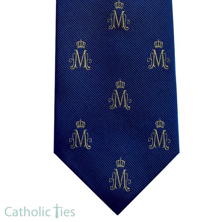 The Marian Tie, Handcrafted Silk Jacquard Catholic Tie - Etsy