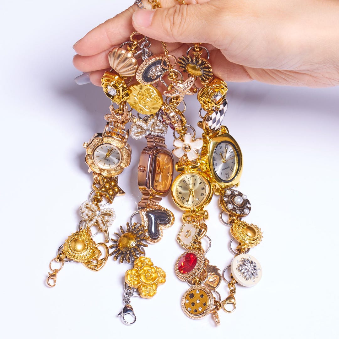 Y2K Cyber Watch Bracelet, Alt Jewelry, Y2K Jewelry, Goth Bracelet Set ...