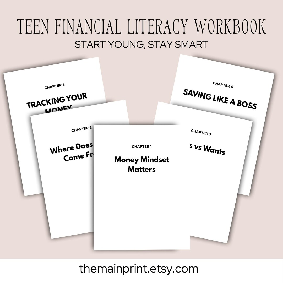 Teen Financial Literacy Workbook, Budget Planner, Savings Tracker ...