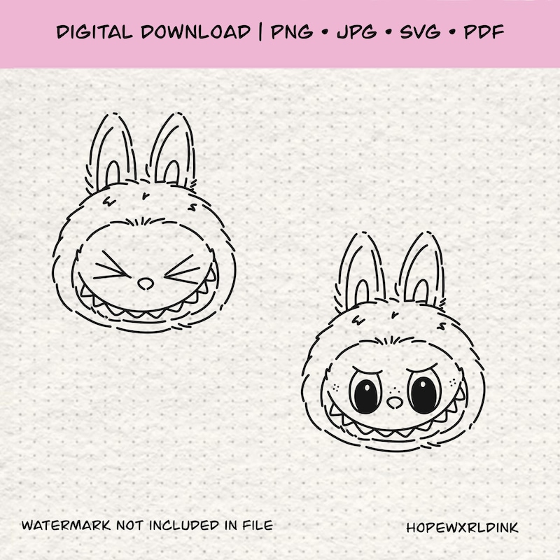 Labubu Sticker Sheet Png - Etsy