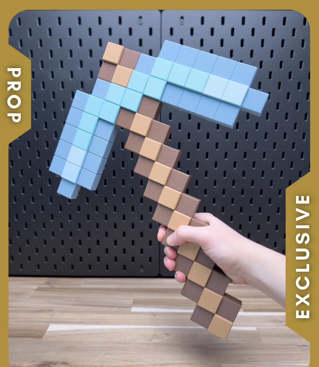 Pixel Block Pickaxe Prop | 3D Printed Push-fit Kit | No Glue Assembly ...
