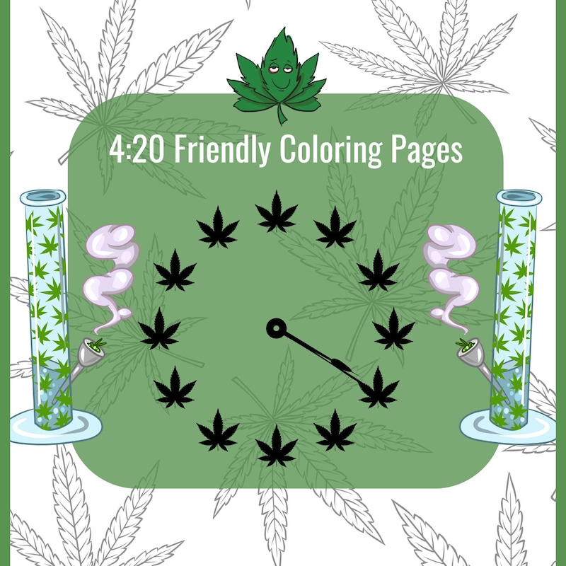 Marijuana Coloring - Etsy