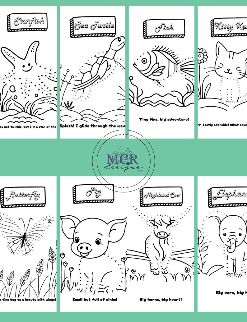 Dot-to-dot Printable Activity Pages – Fun & Colorable for Kids (ages 5 ...