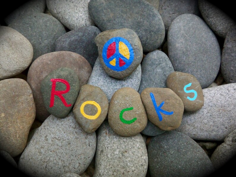 Peace Rocks Greeting Note Card - Etsy