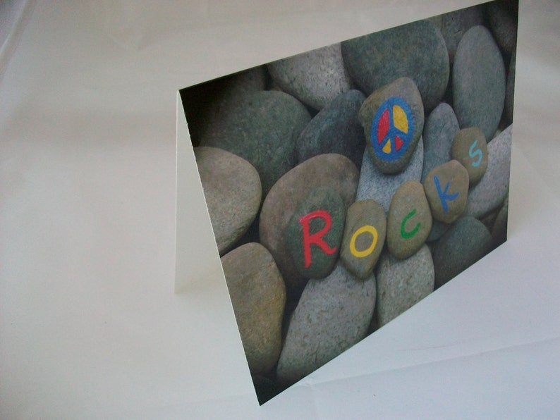 Peace Rocks Greeting Note Card - Etsy