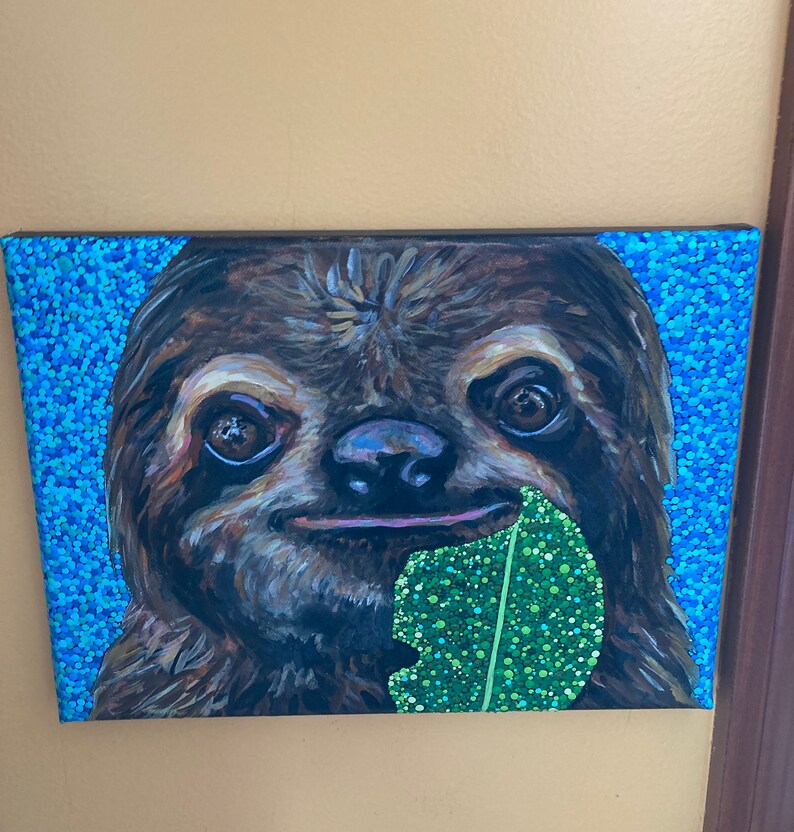 Original Sloth Dotty Acrylic Painting - Etsy