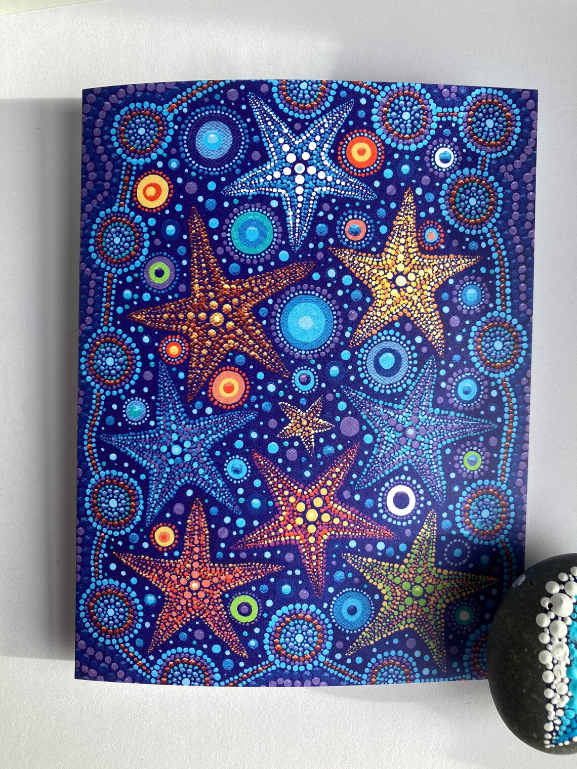Starfish Abstract Aboriginal Note Greeting Card - Etsy