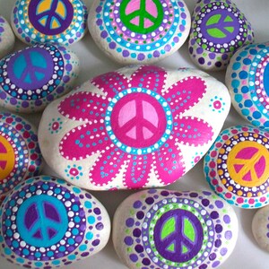 Custom Peace Rocks ~ Set of 2 - Etsy