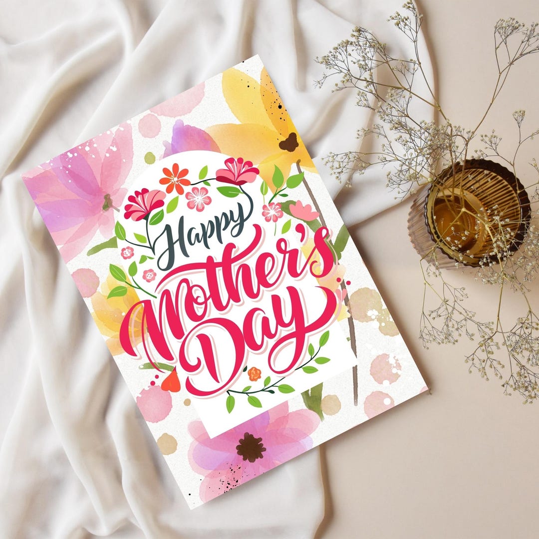 Happy Mother's Day Printable Card, Digital Mothers Day Card, Greeting ...