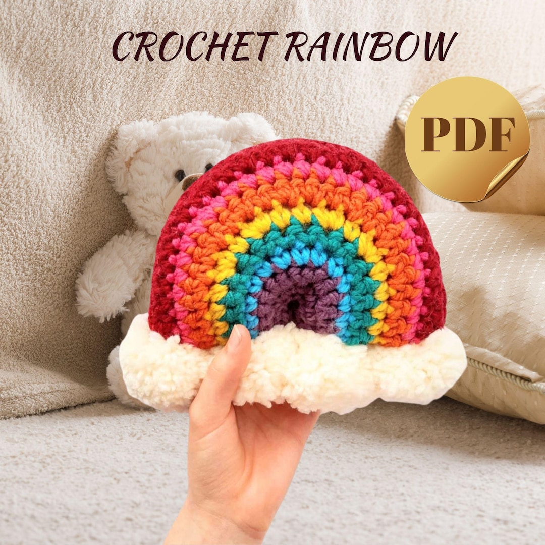 Easy Crochet Rainbow Pattern ,PDF Crochet Rainbow Amigurumi Pattern ...