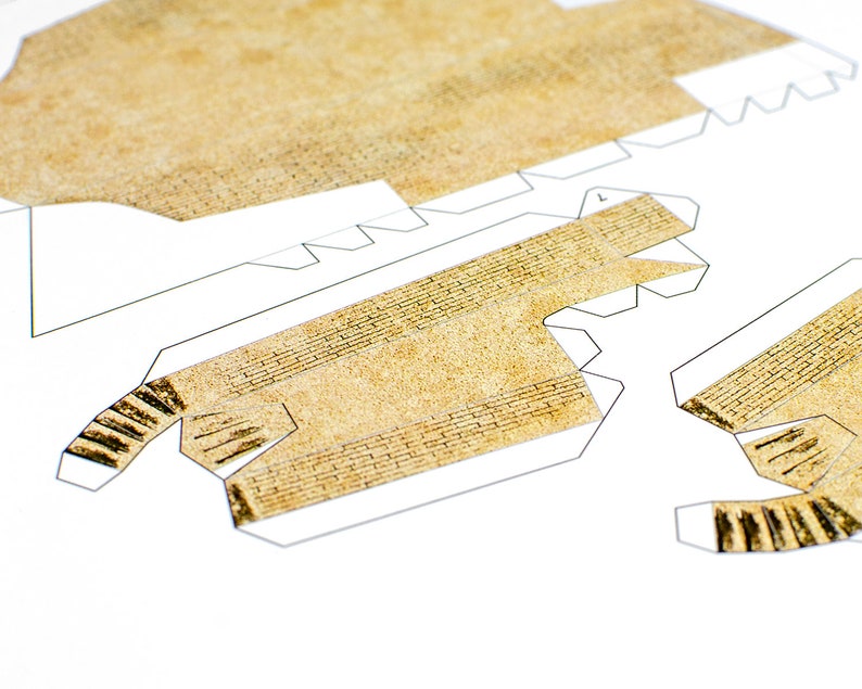 SPHINX and EGYPTIAN PYRAMIDS Paper Model Kit Great Sphinx of Giza ...