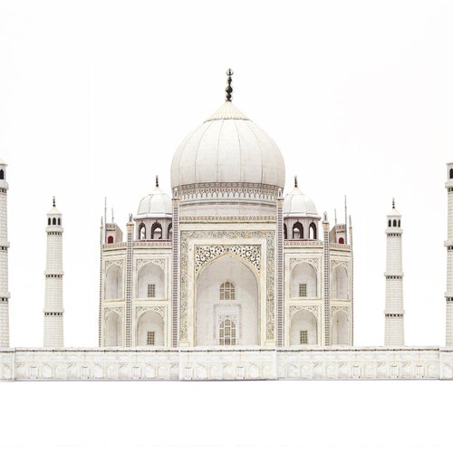 TAJ MAHAL India Architecture Paper Model Kit Back to School - Etsy