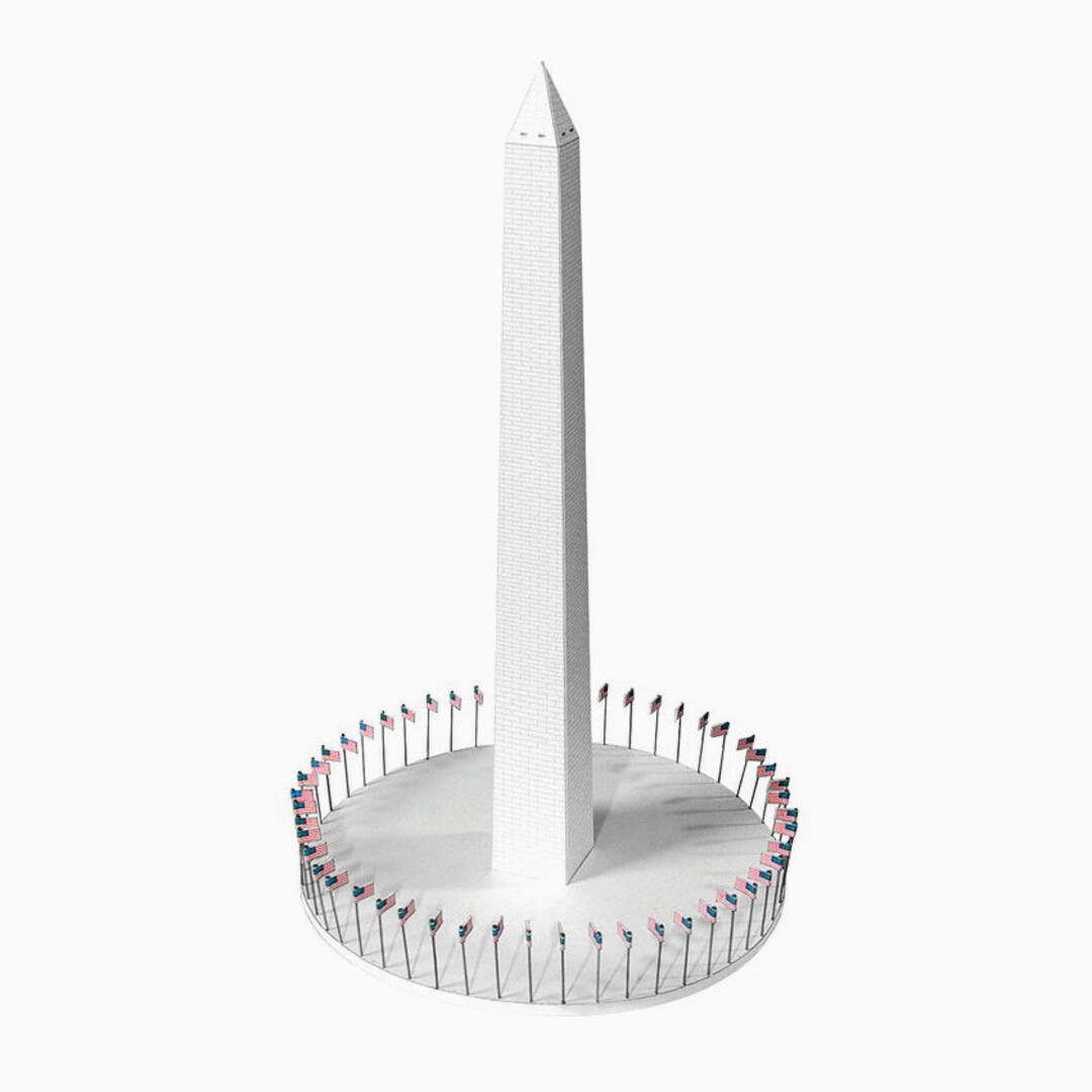 Washington Monument Paper Model Kit - DIY Architecture Craft - Etsy