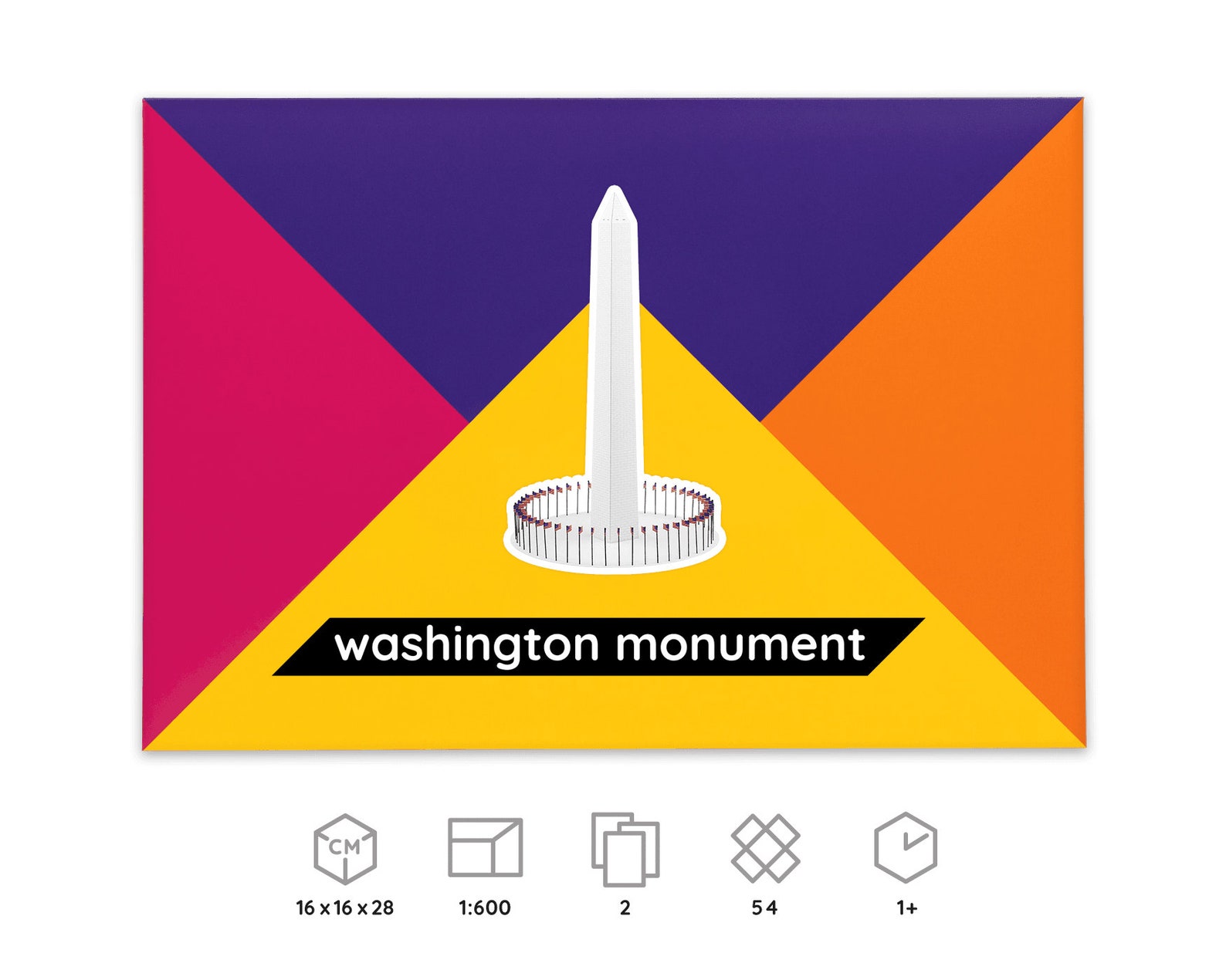 WASHINGTON MONUMENT Architecture Paper Model Kit Do It Yourself 3D ...