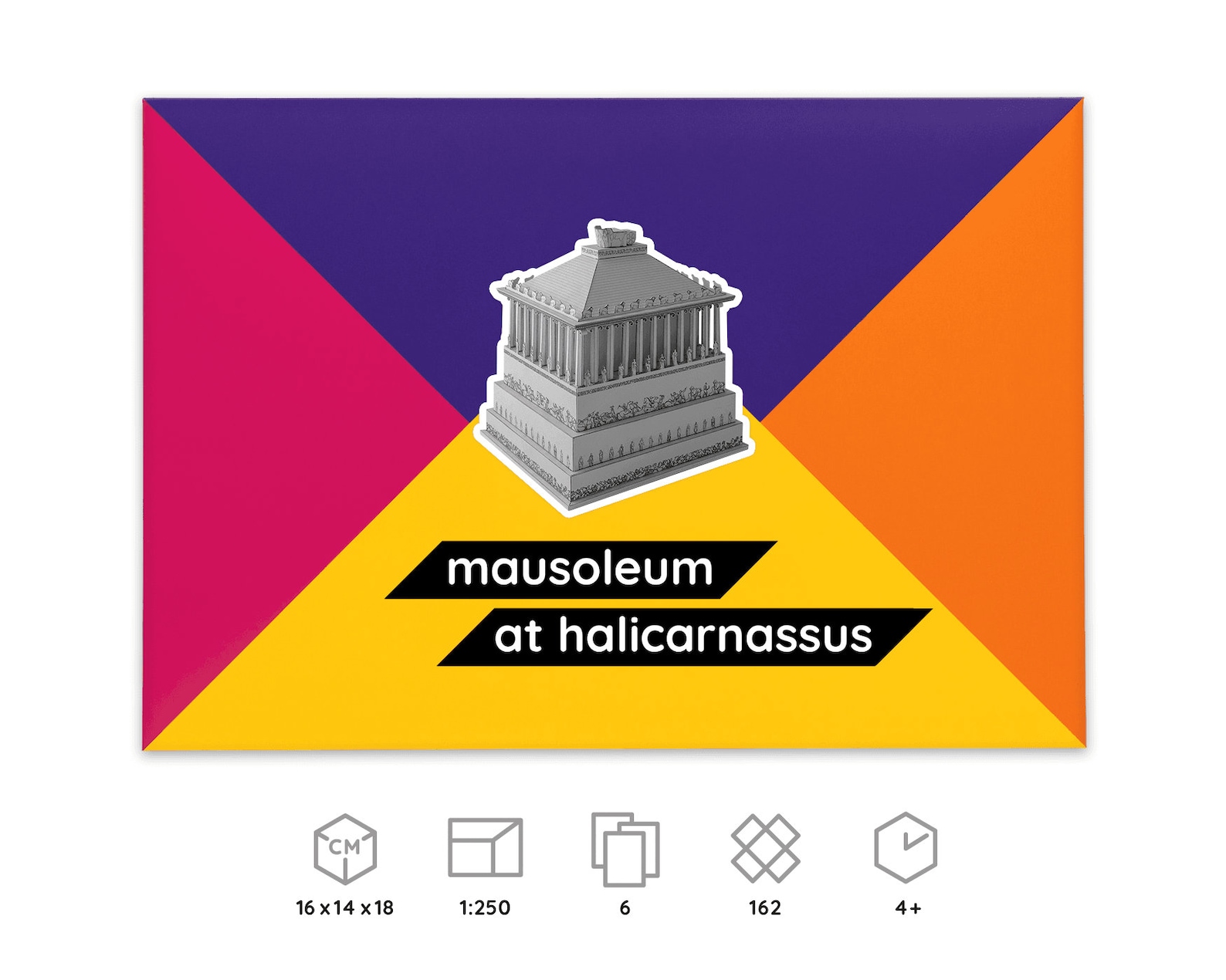 MAUSOLEUM AT HALICARNASSUS Ancient Greek Architecture Paper Model Kit ...