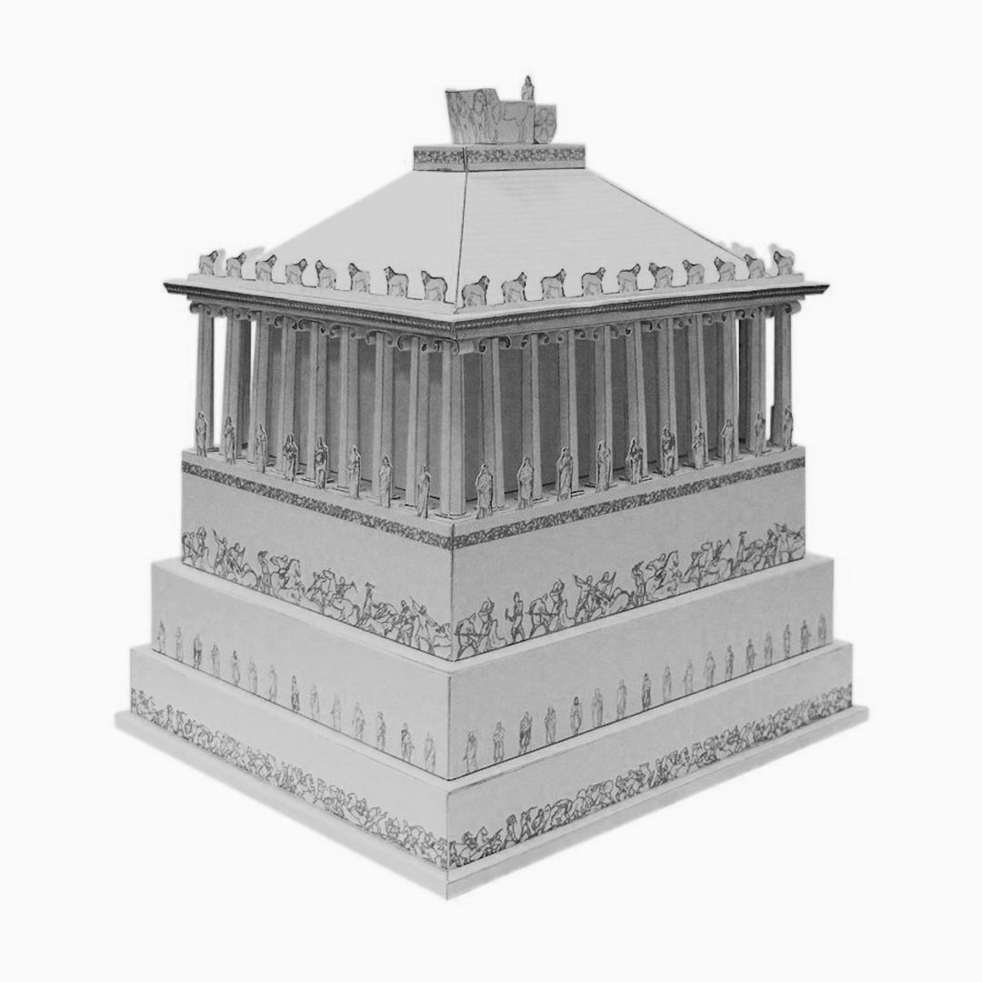 MAUSOLEUM AT HALICARNASSUS Ancient Greek Architecture Paper Model Kit ...