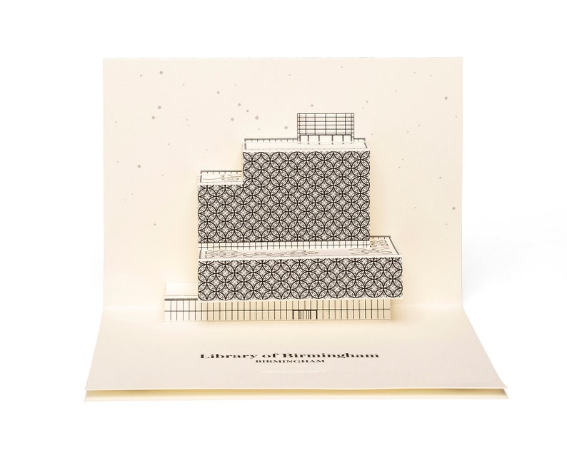 Library of Birmingham Pop up Greetings Card, Architectural Landmark ...