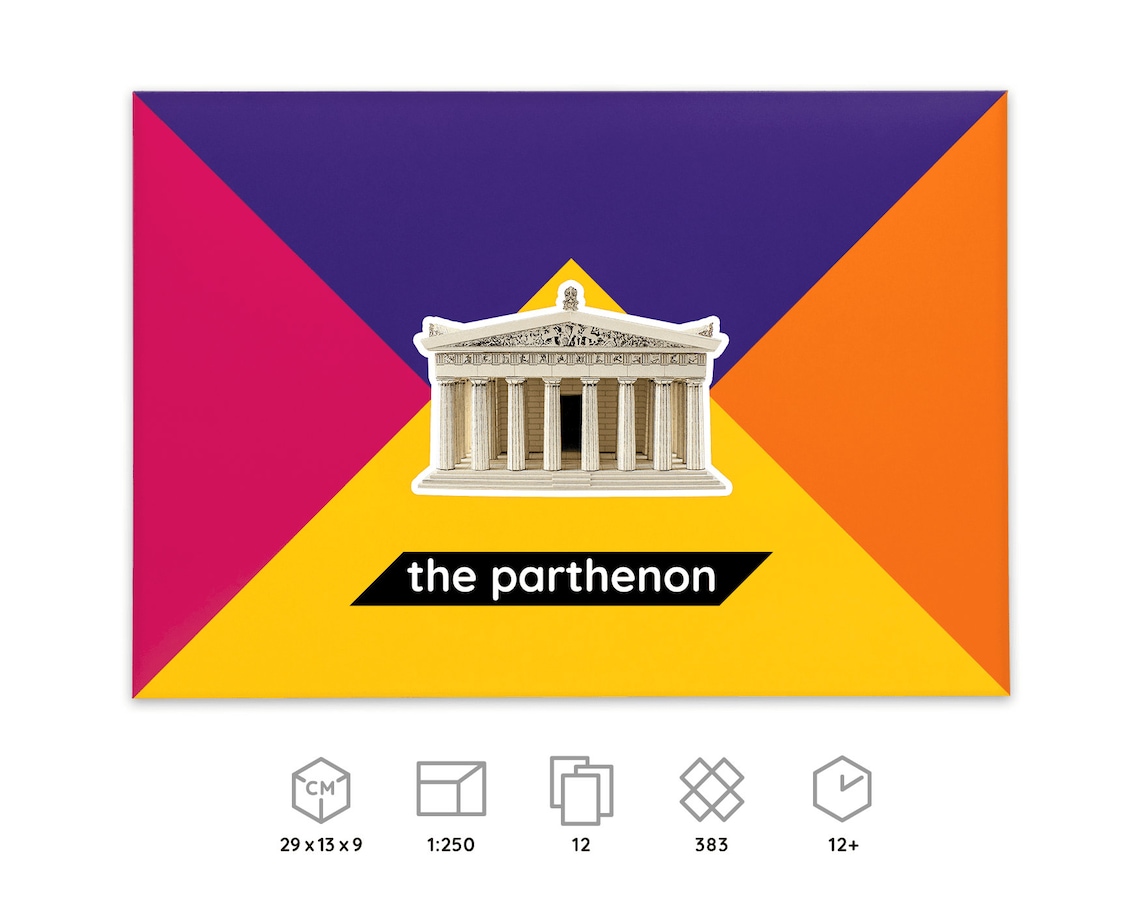 THE PARTHENON Architecture Paper Model Kit Ancient Greek - Etsy