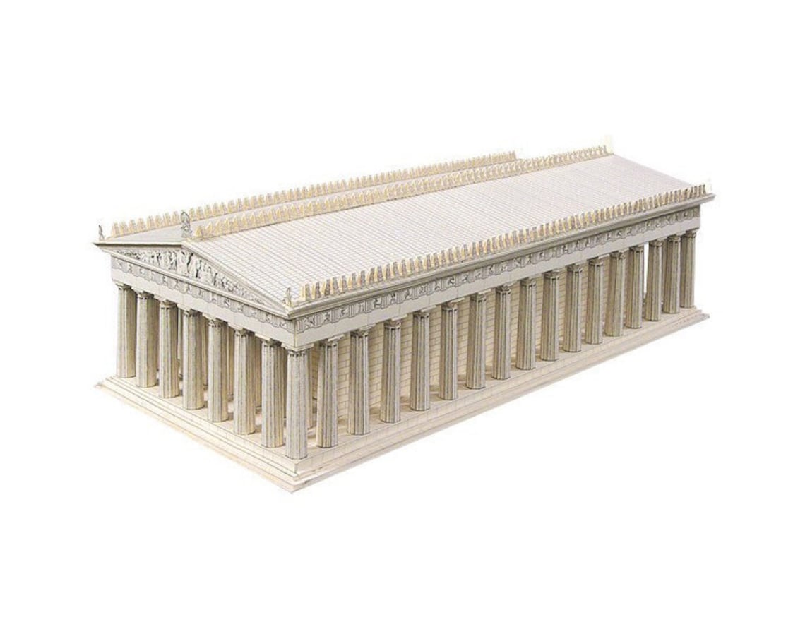 THE PARTHENON Architecture Paper Model Kit Ancient Greek | Etsy Canada