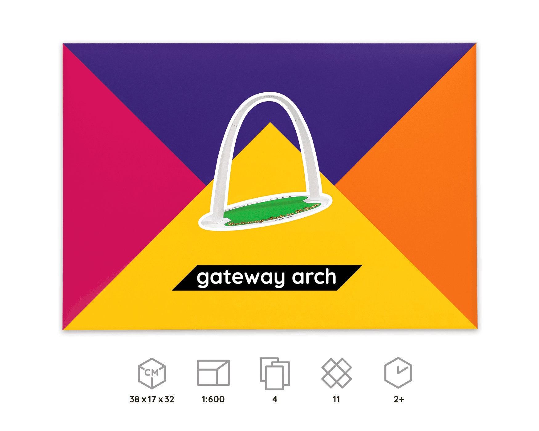 GATEWAY ARCH Architecture Paper Model Kit St Louis Missouri Gifts for ...
