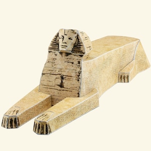 Sphinx and Egyptian Pyramids Paper Model Kit: Beginner-level DIY - Etsy