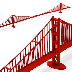 Golden Gate Bridge Paper Model Kit, San Francisco Architecture - Etsy