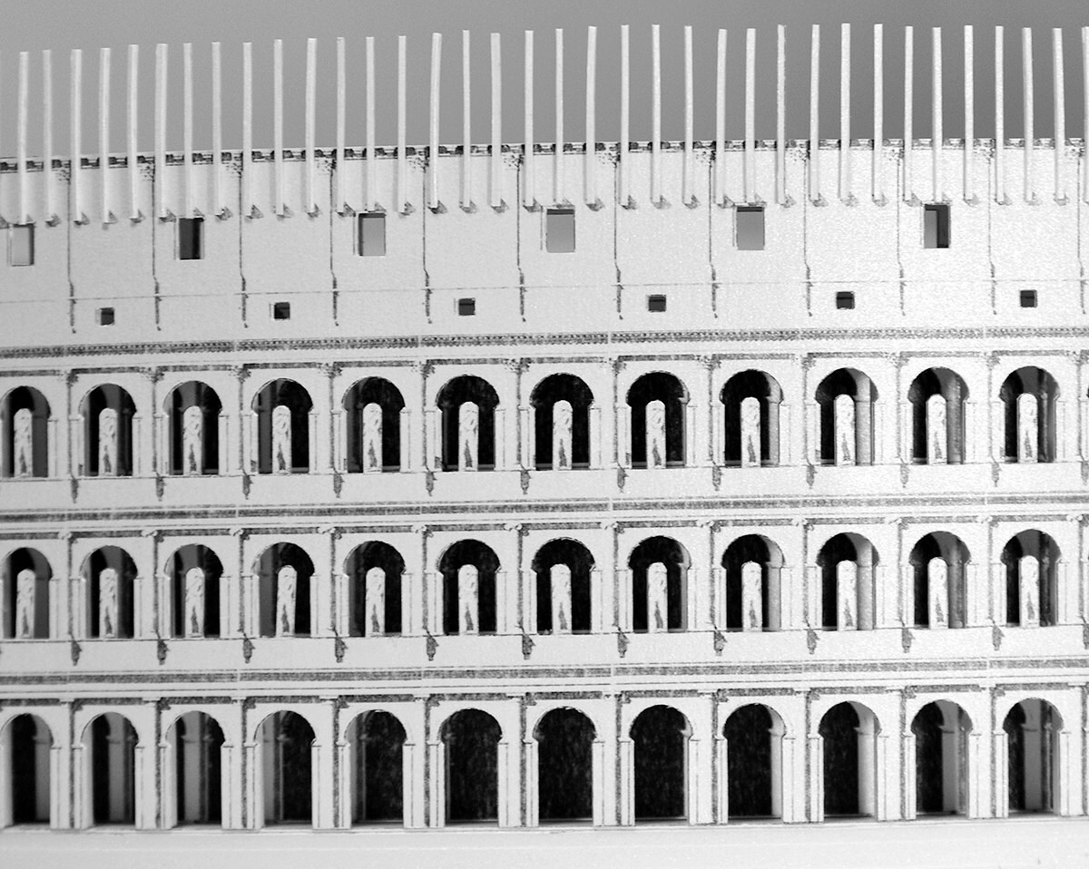 Roman Colosseum Paper Model Kit, Ancient Roman Architecture DIY Craft ...