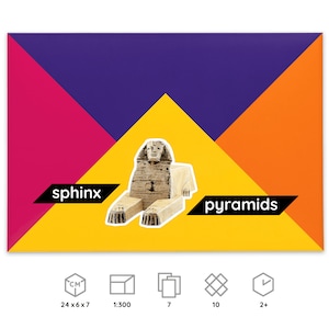 Sphinx and Egyptian Pyramids Paper Model Kit: Beginner-level DIY - Etsy