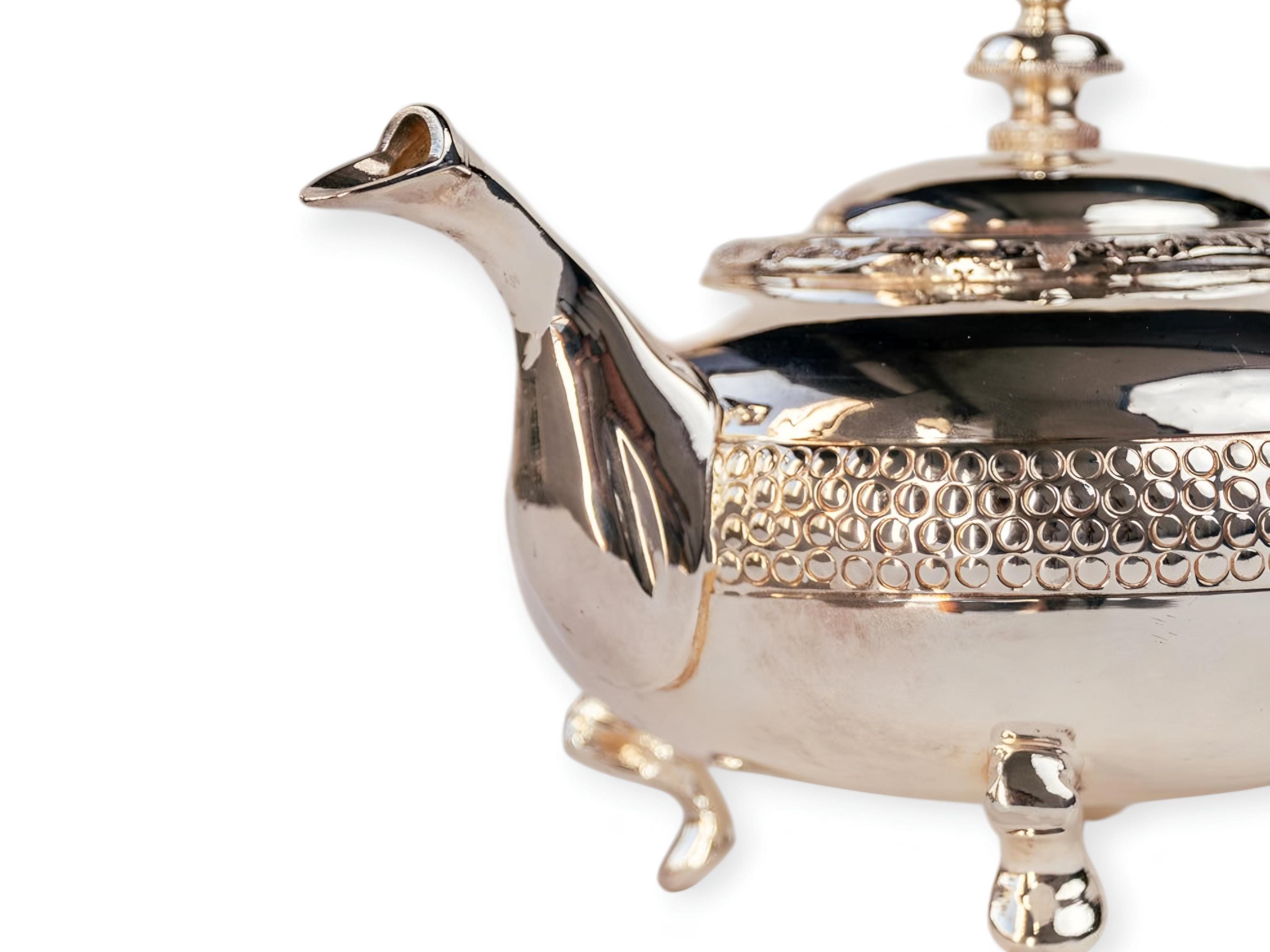 Handmade Moroccan Silver Teapot, Traditional Qudsi Alpaca Silver Tea ...