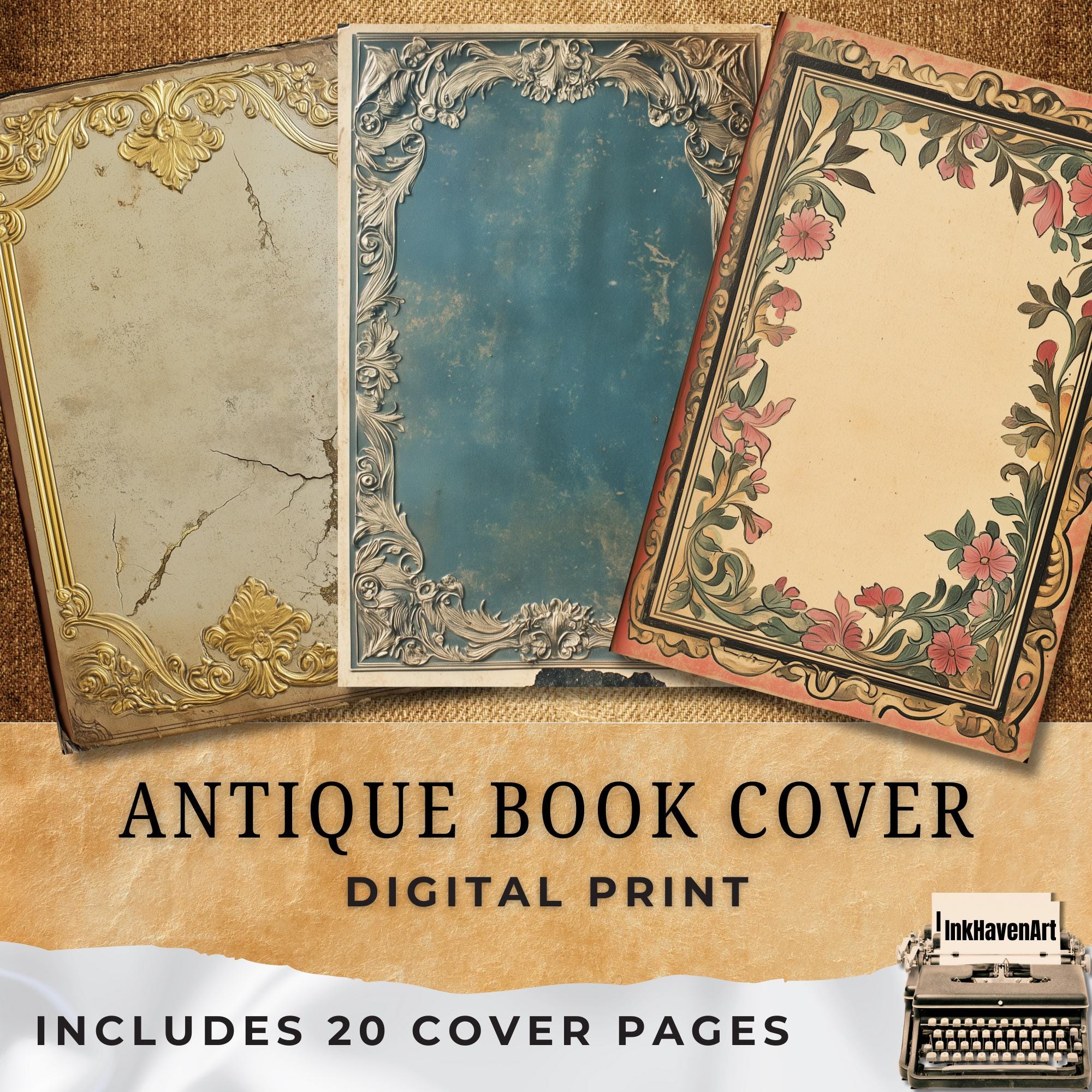 Vintage Book Covers: Antique Junk Journal Printable (PDF) - Etsy