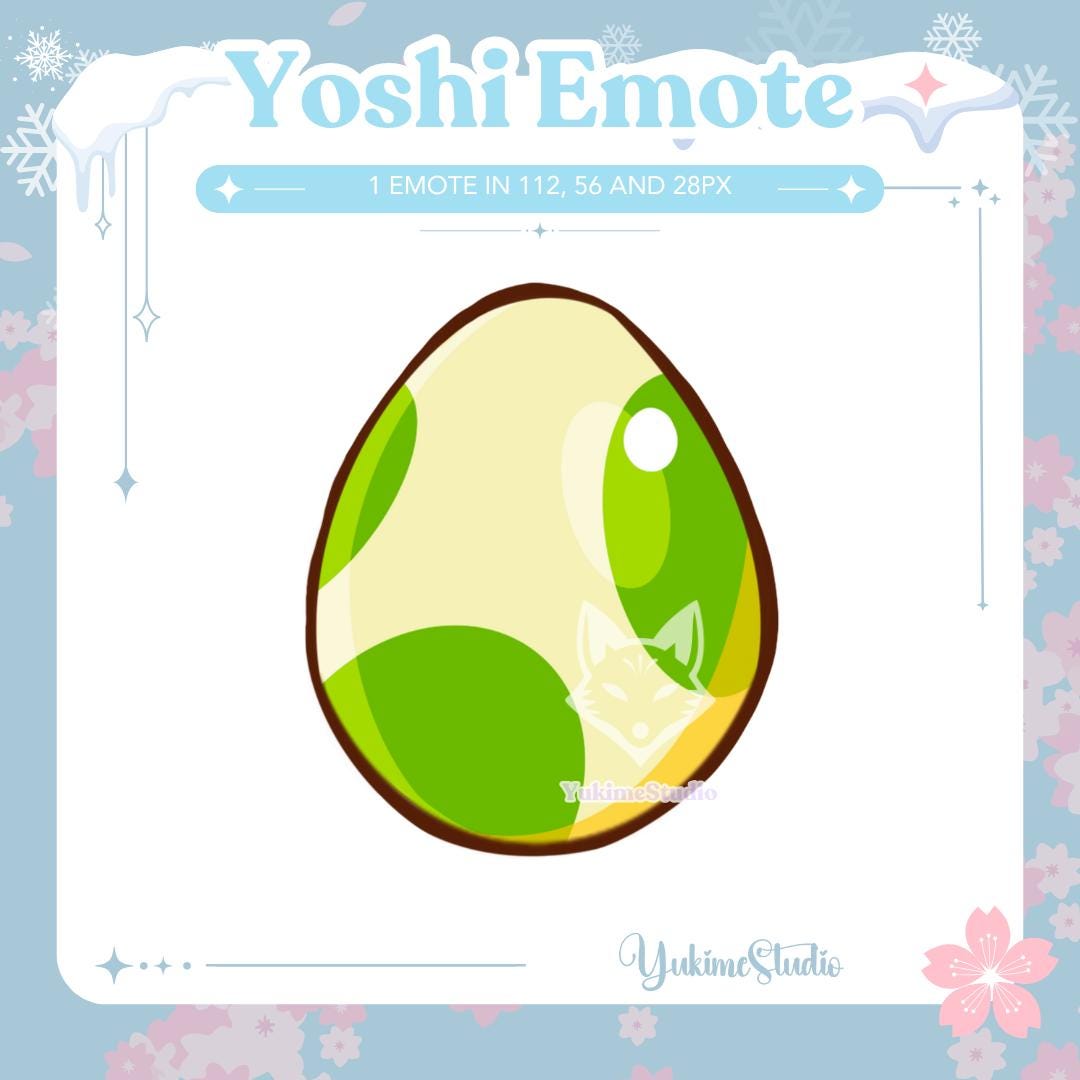 Yoshi Egg Channel Points / Streamer Emotes / Discord Emotes / Stream ...