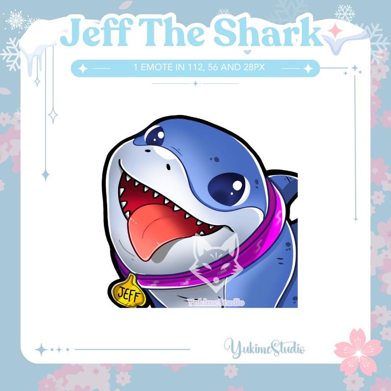 Jeff the Shark Emote / Streamer Emotes / Discord Emotes / Stream ...