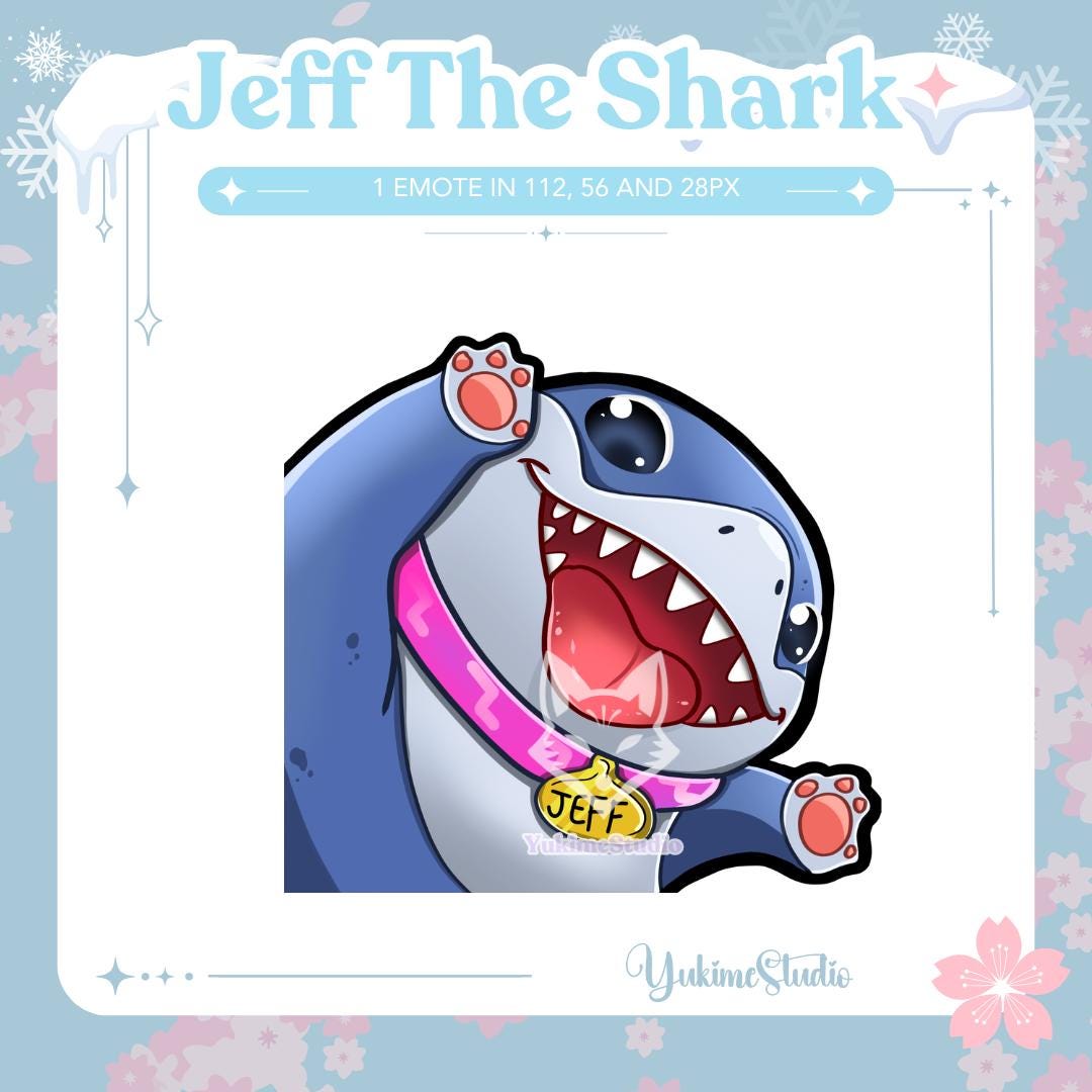 Jeff the Shark Emote / Streamer Emotes / Discord Emotes / Stream ...