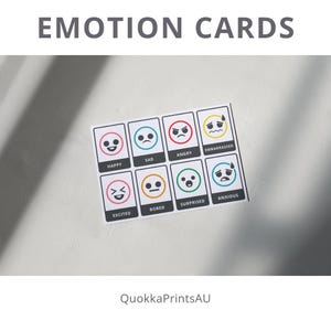 Printable Kids Emotions & Feelings Flashcards – 16 Neon Face Cards (2 ...
