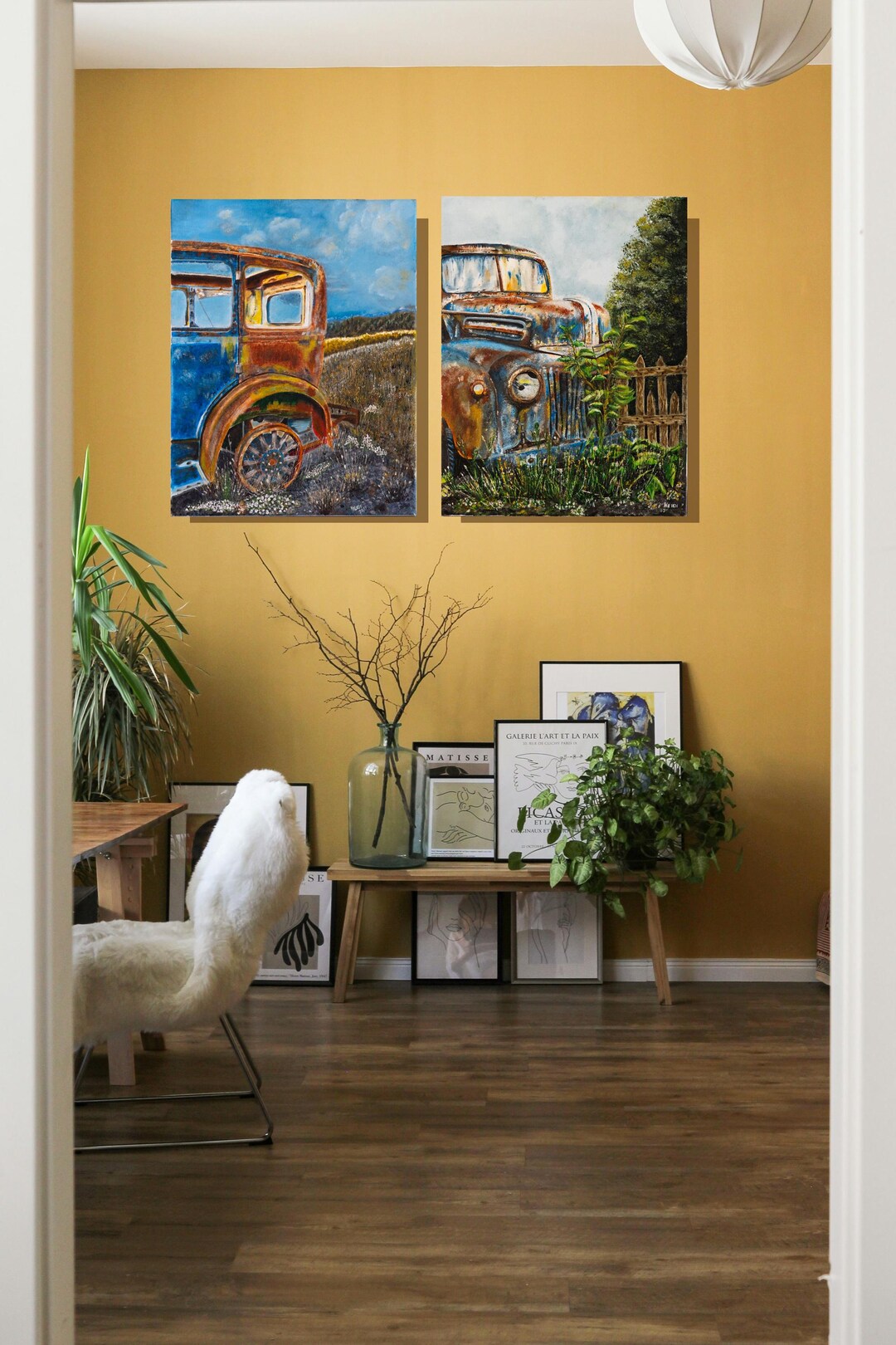 Hoopty Wheels: Charming Set of Paintings of Old Cars - Etsy