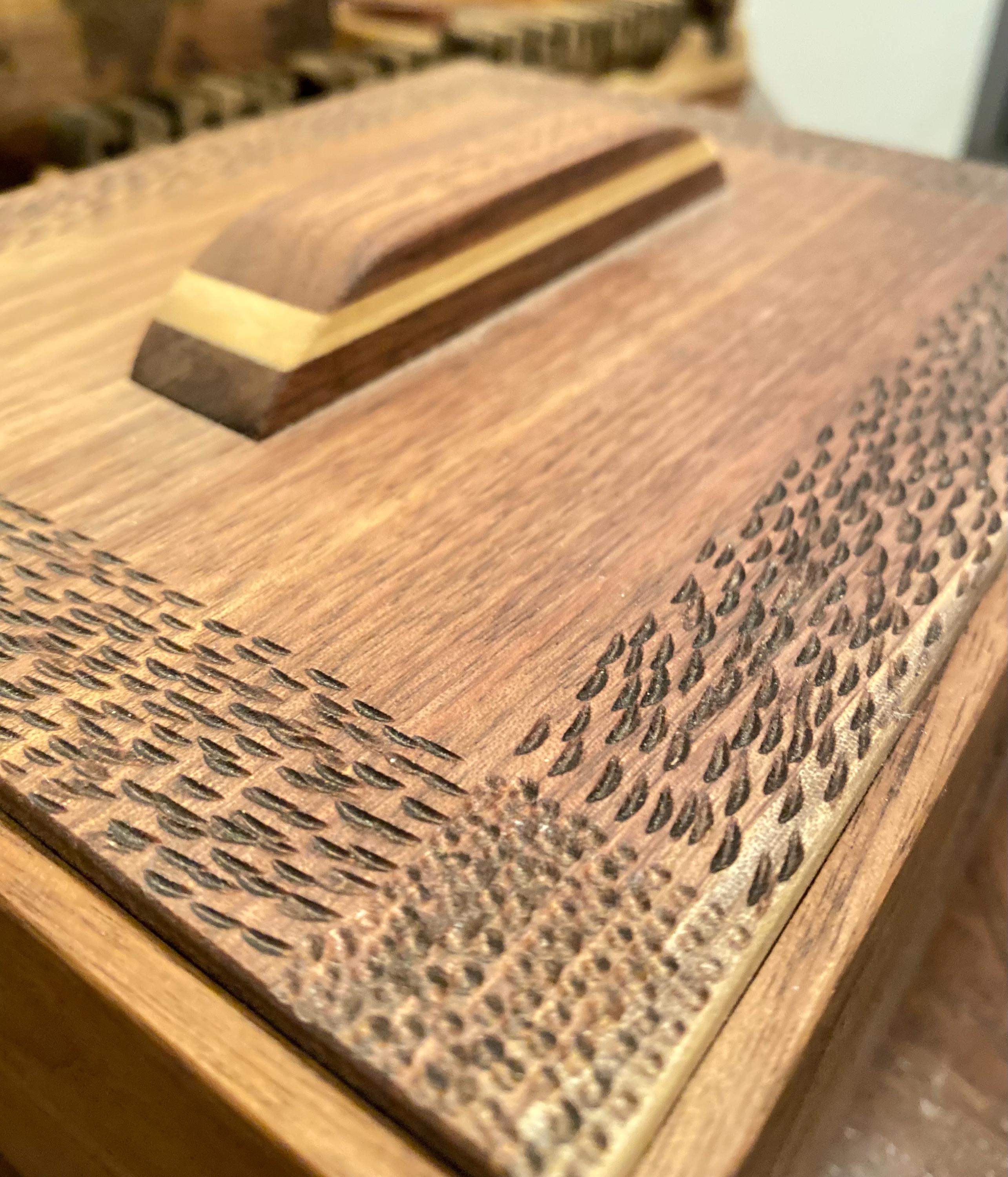 Hand Crafted Wood Valet or Keepsake Box Made From Walnut With Small Box ...