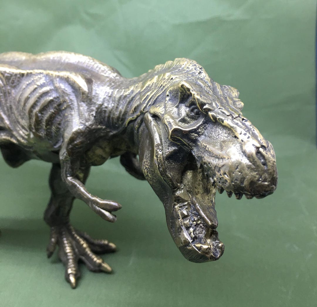 Bronze Dinosaur Statue Decoration, Antique Dinosaurs Toy Desktop ...