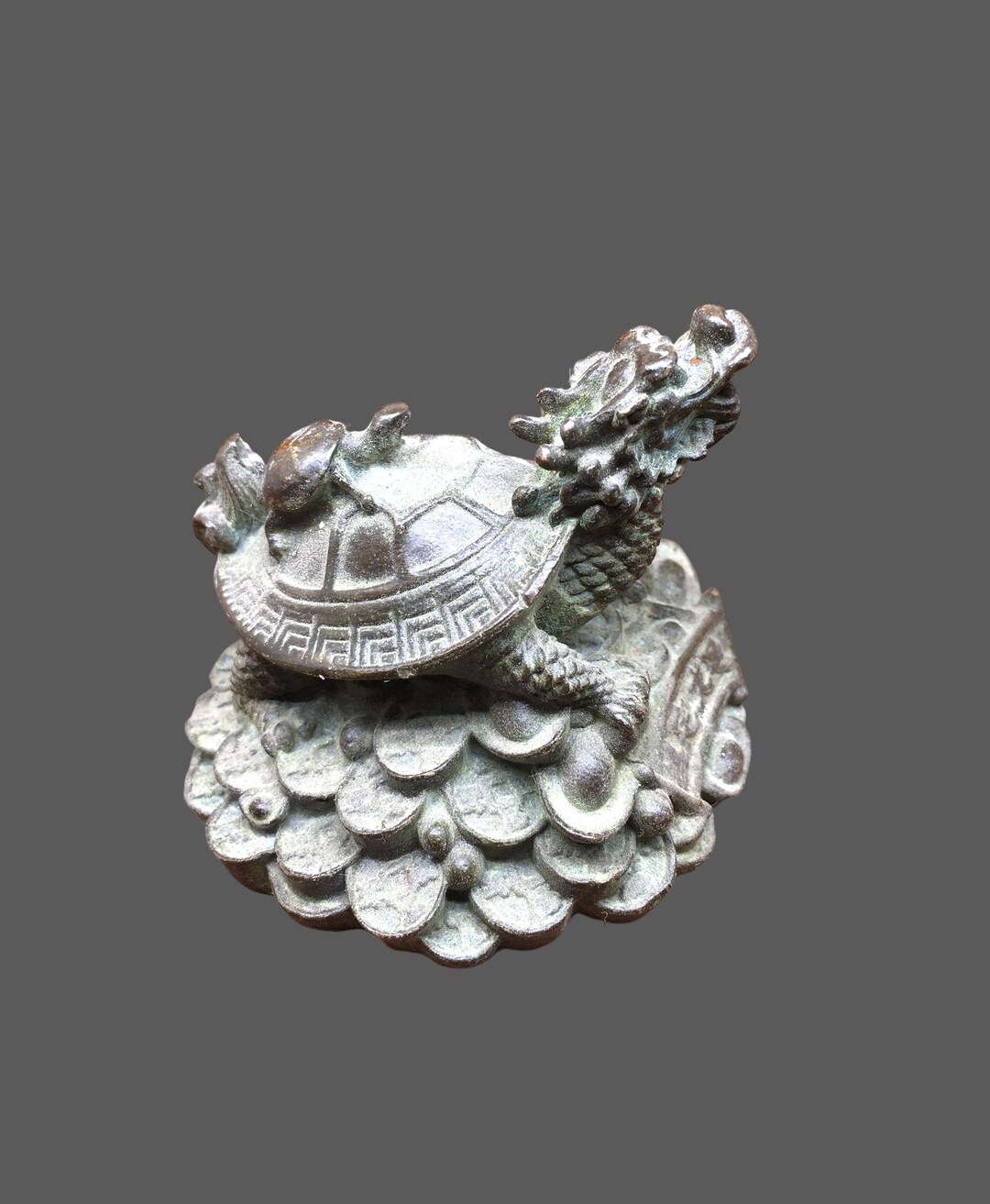 Vintage Copper Letter Dragon Turtle Feng Shui Ornaments, Meaning to ...