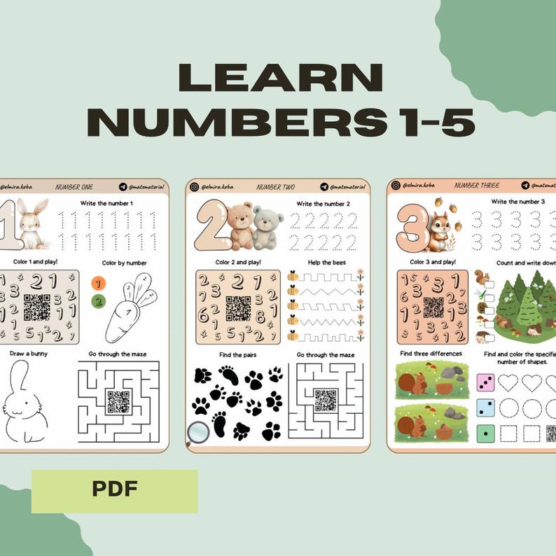 Worksheets for School Preparation | Learning Numbers | Tasks and Games ...