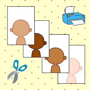 Draw the Face and Hair | Printable Learning Game for Kids | Preschool ...