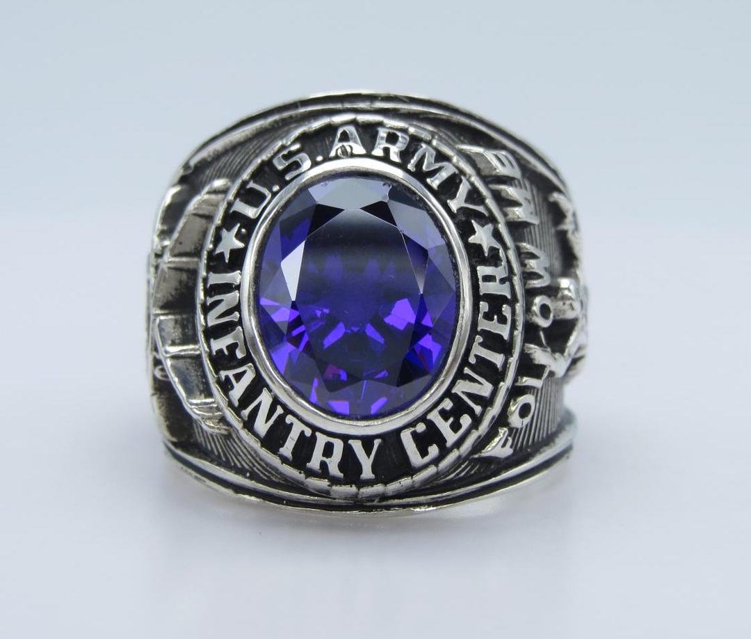 Personalized 925 Silver Military Rings Custom Army, Navy, Air Force ...