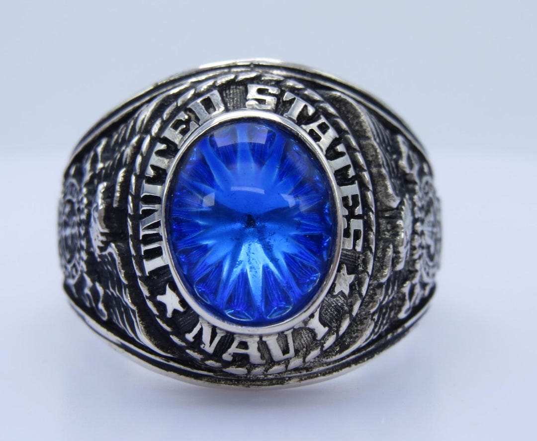 Personalized 925 Silver Military Rings Custom Army, Navy, Air Force ...